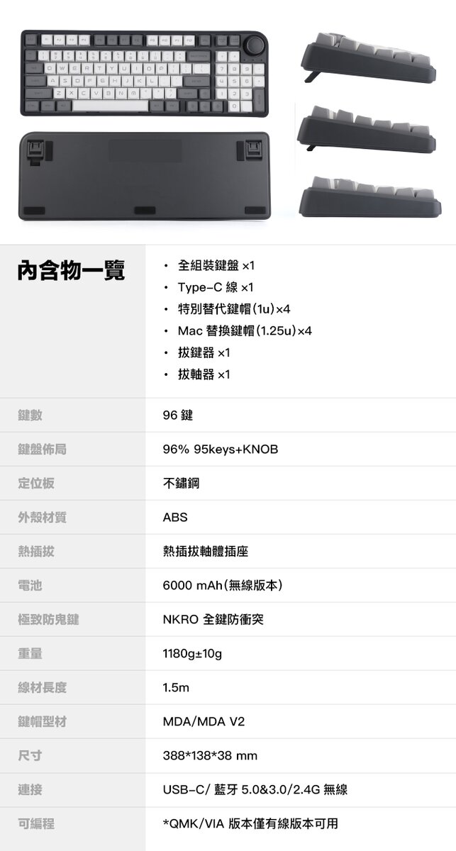 嘖嘖 | 【 Epomaker TH96｜客製化 RGB 機械鍵盤 】QMK/VIA 支援，輕量級發燒入門一把就夠。
