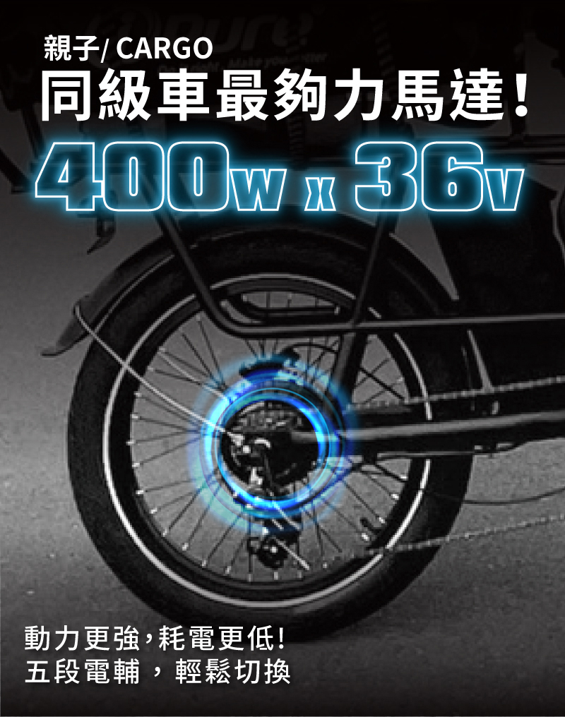 嘖嘖 | 百變大象 CyberCycle高續航多功能電輔車E-BIKE｜親子共乘 x 日常採買